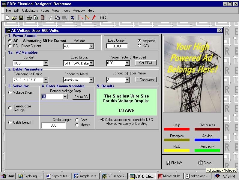 Voltage Drop Voltage Drop